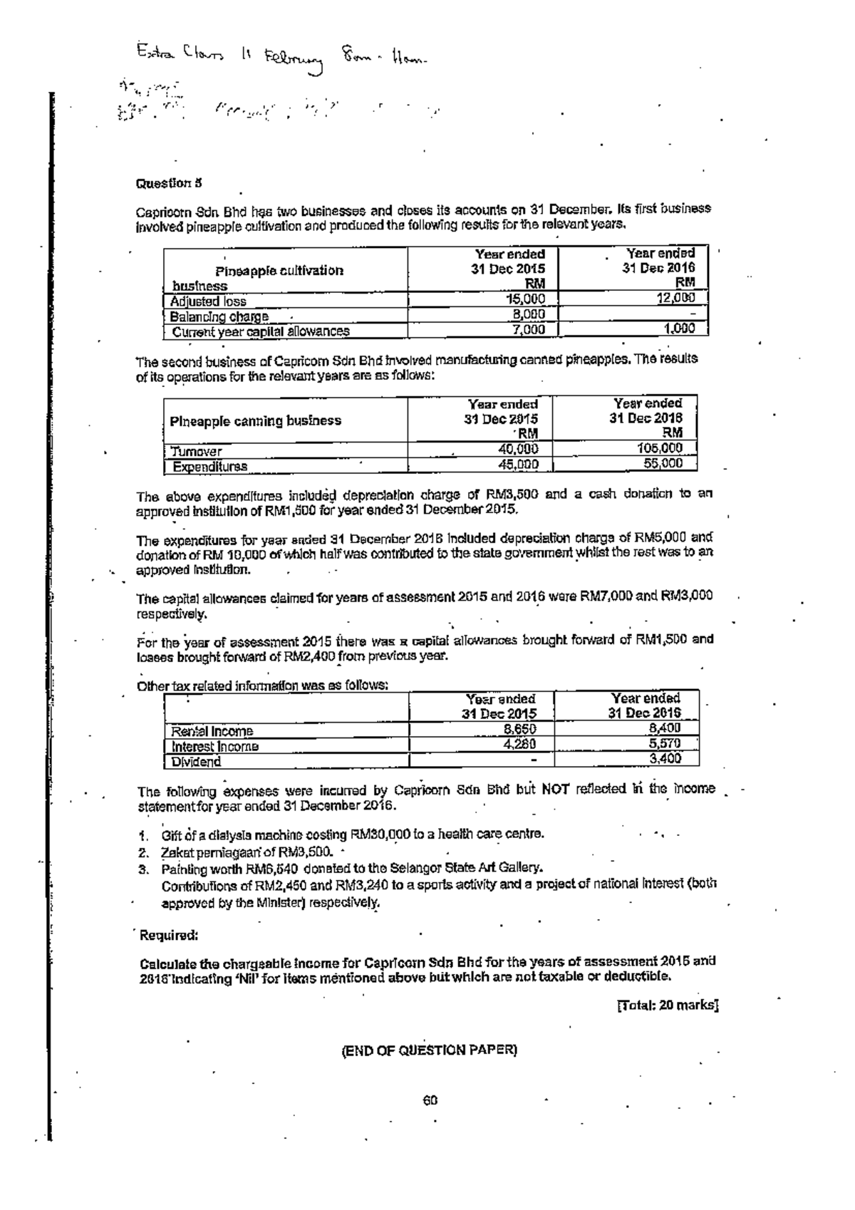 question 3 exercise - Taxation - Studocu