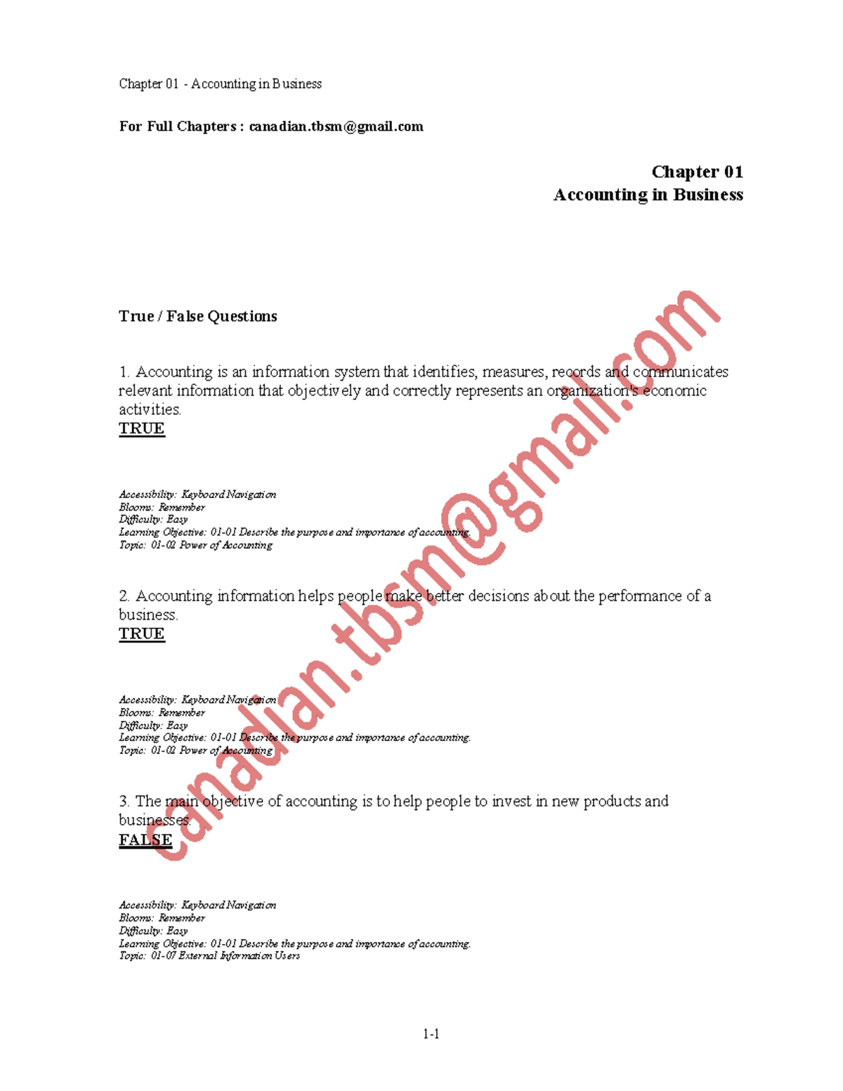 Test Bank and Solutions For Fundamental Accounting Principles Vol 1 ...