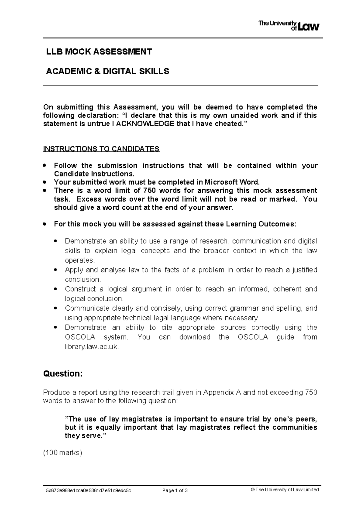 2223 ads ce02 mock assessment-2 - LLB MOCK ASSESSMENT ACADEMIC ...