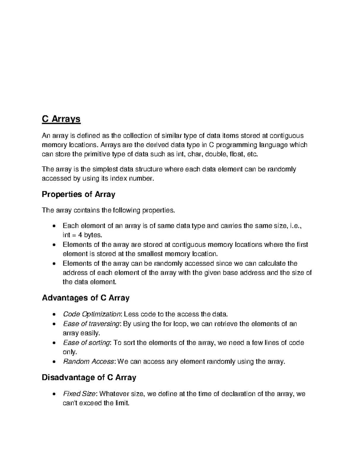 Arrays - Lecture pdf which is provided by our professor. - VIT AP University CSE0105 Problem ...