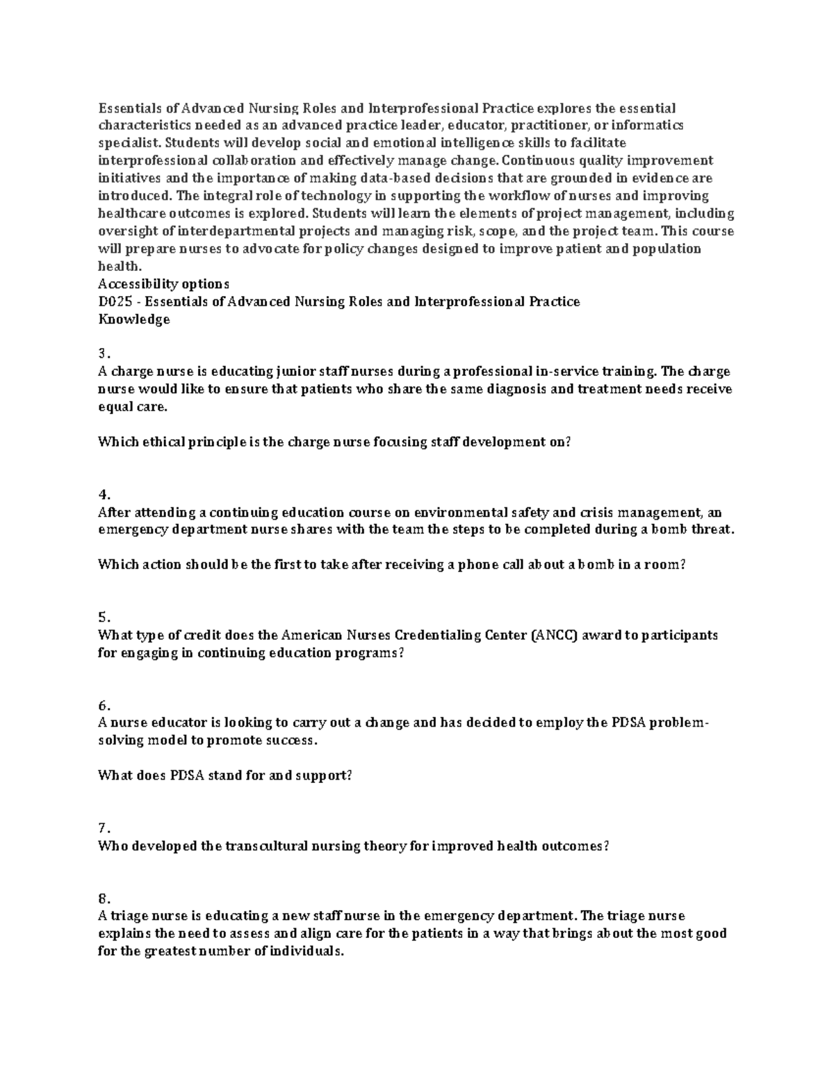 Notes from Course planning tools - Essentials of Advanced Nursing Roles ...