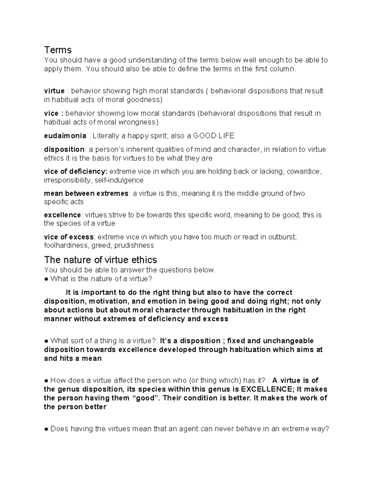 Studyguide copy - Study guide - Terms You should have a good ...