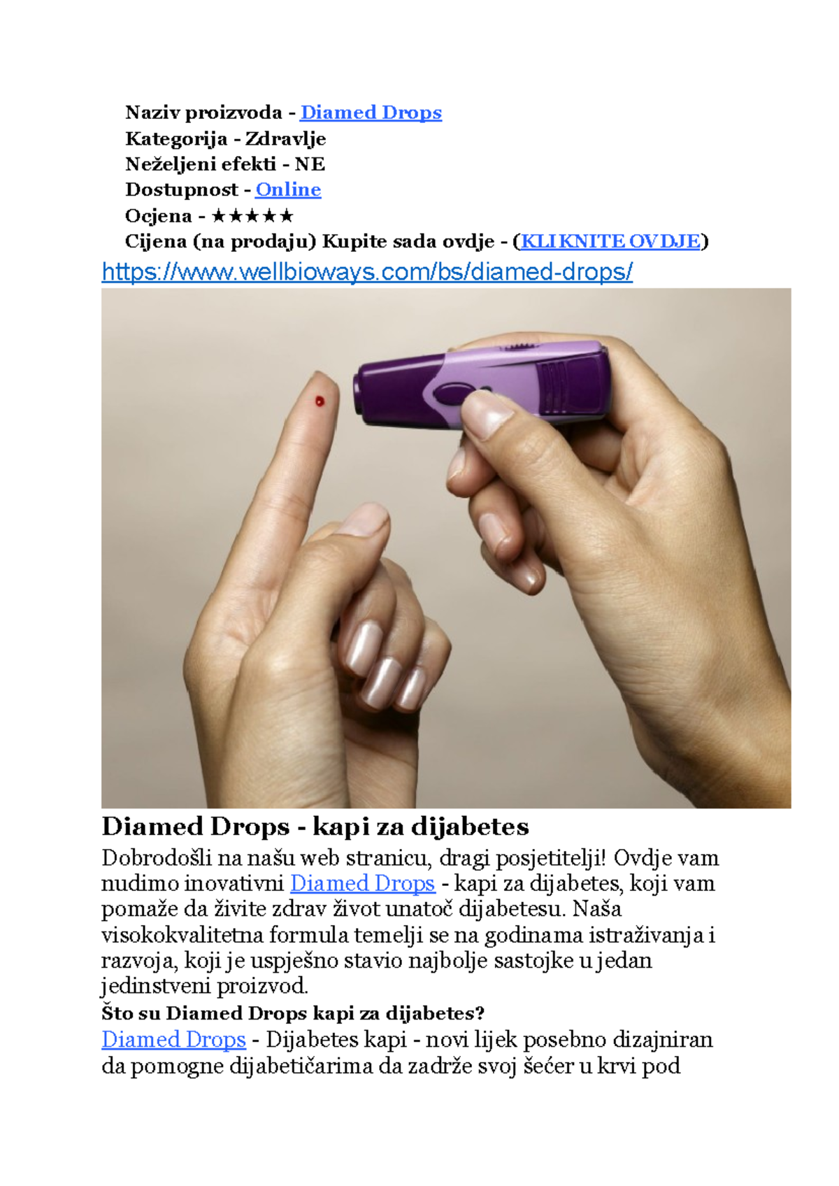 Diamed Drops 100% siguran za kontrolu krvnog pritiska! - Naziv️ ...