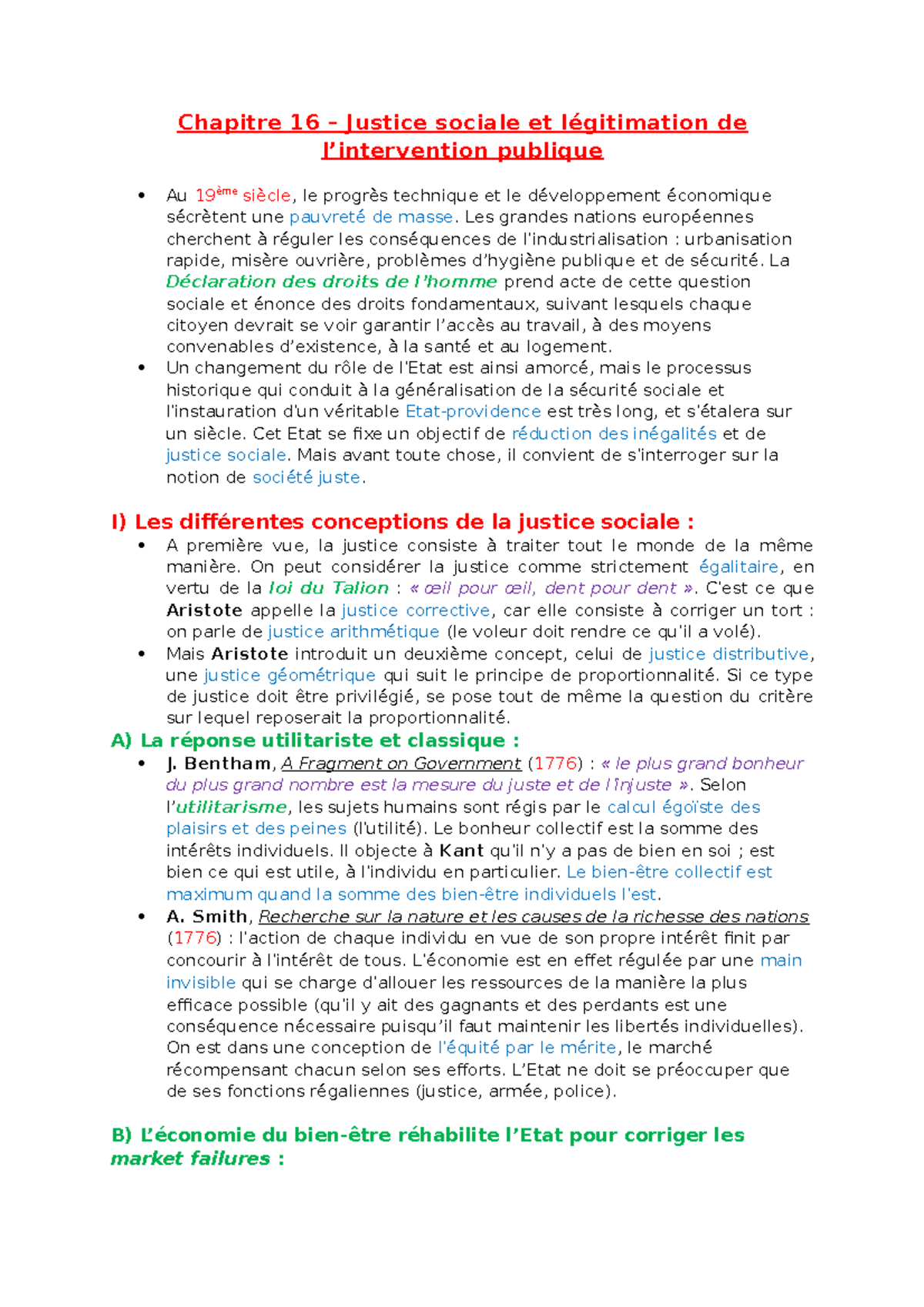 Résumé Chap 16 - Justice sociale - Macro Economy - EM Lyon - Studocu