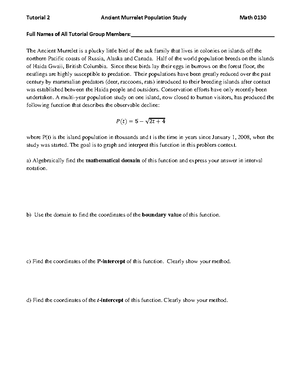 MATH 0130 Tutorial 3 Worksheet W2022 - Tutorial 3 Landscaping Business ...