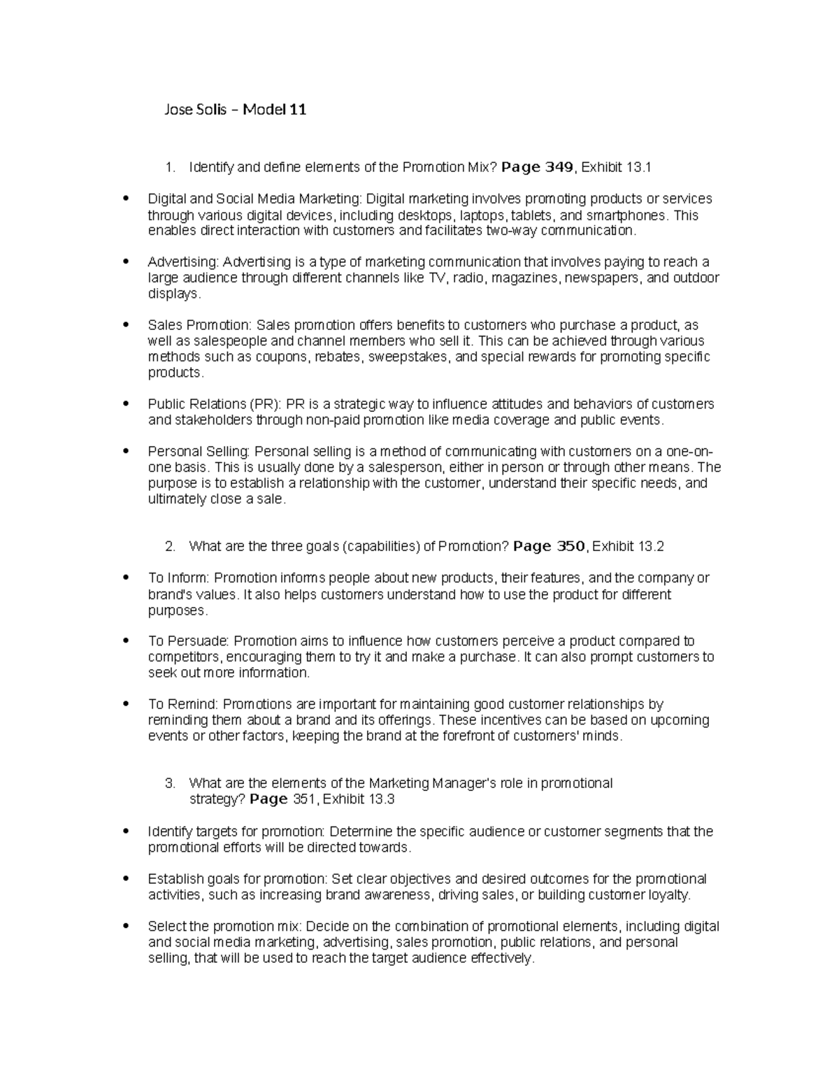 Module 11 Study Guide Questions - Jose Solis – Model 11 1. Identify and ...