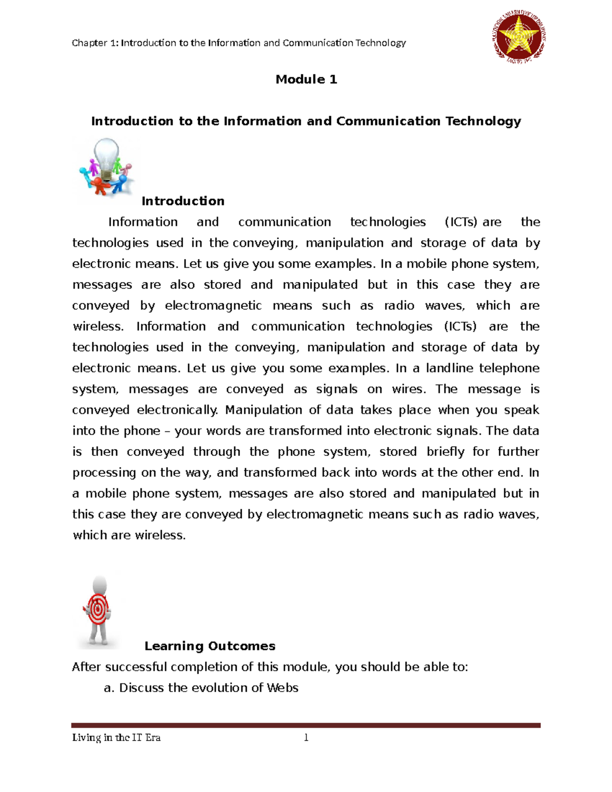 Living in the IT Era Module 1.docx - Copy - Certified Implementation ...