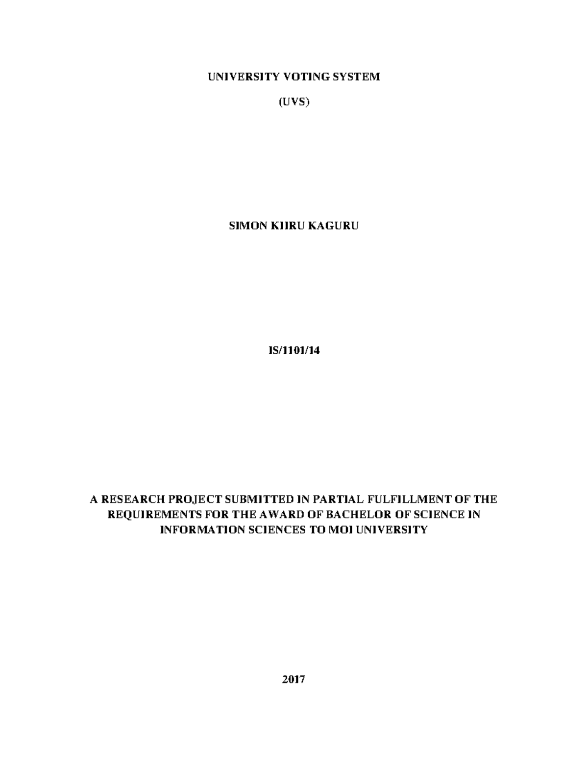 Design And Implementation Of A Web Based University Voting System