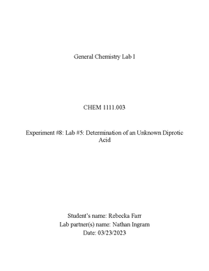 Pre-lab 9 - General Chemistry I Pre-Lab Notes - CHEM 1111 - Studocu