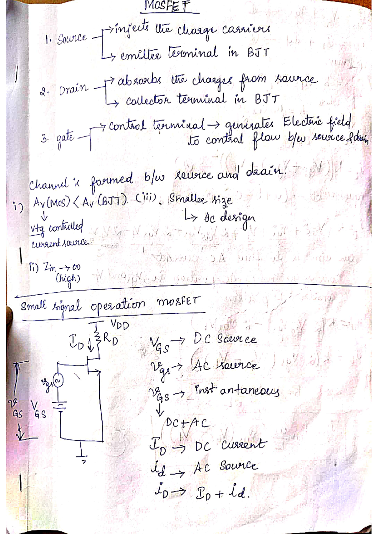 Mosfet - Analog notes - Analog Electronic Circuits (AEC) - Studocu