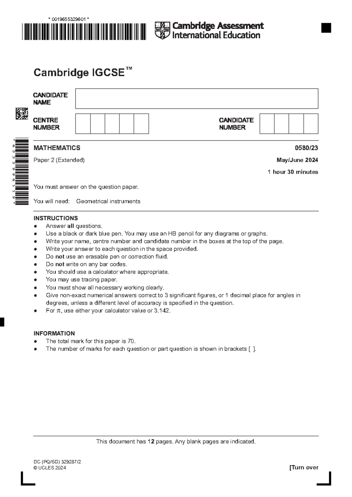 0580 s24 qp 23 - Practice material - This document has 12 pages. Any ...