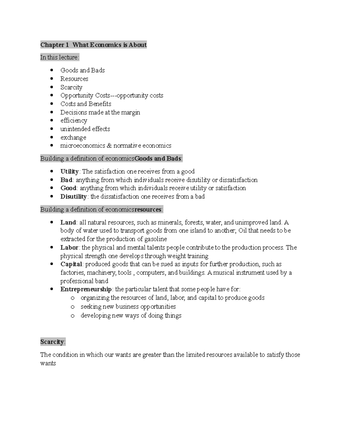 Chapter 1 What Economics is About - Chapter 1 What Economics is About ...