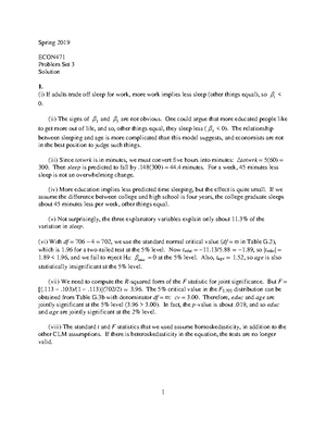 Pset3-solutions - Solution to the 3rd HW - ECON 471 Problem Set 3 Solutions Note: No student is ...