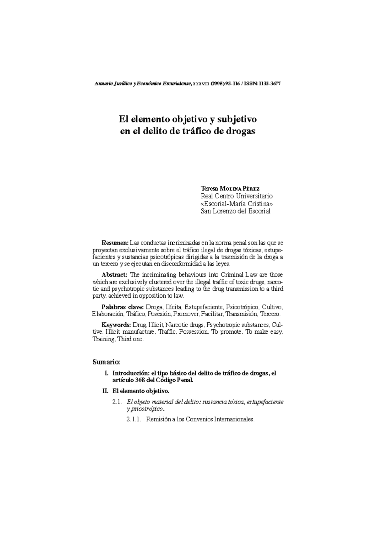 Elementos Objetivos DEL TIPO Penal - El elemento objetivo y subjetivo ...