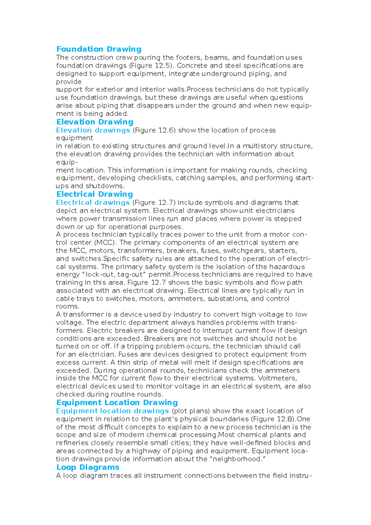Process control and application 50 - Foundation Drawing The ...