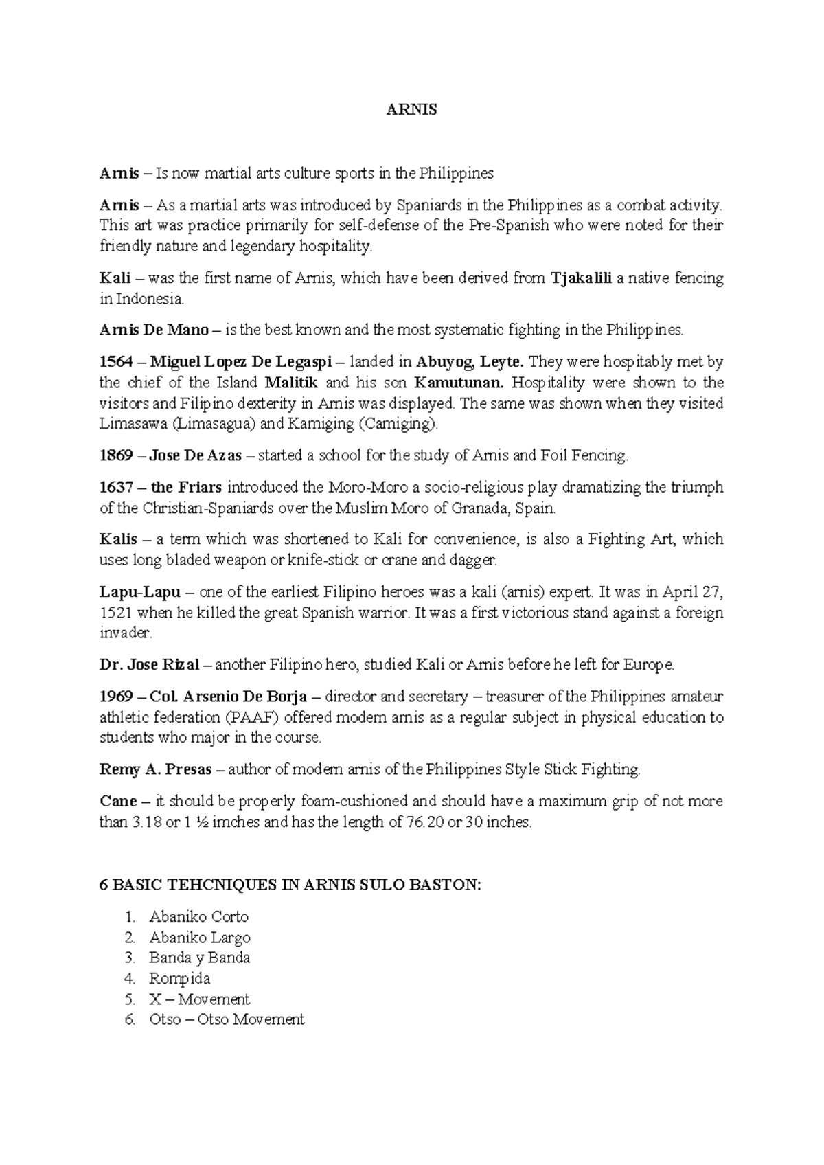 Arnis Module - ARNIS Arnis – Is now martial arts culture sports in the ...