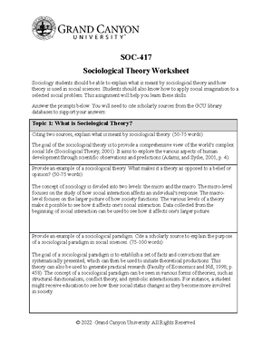 Document 23 - This is how theory works rough draft assignment - SOC-417 ...