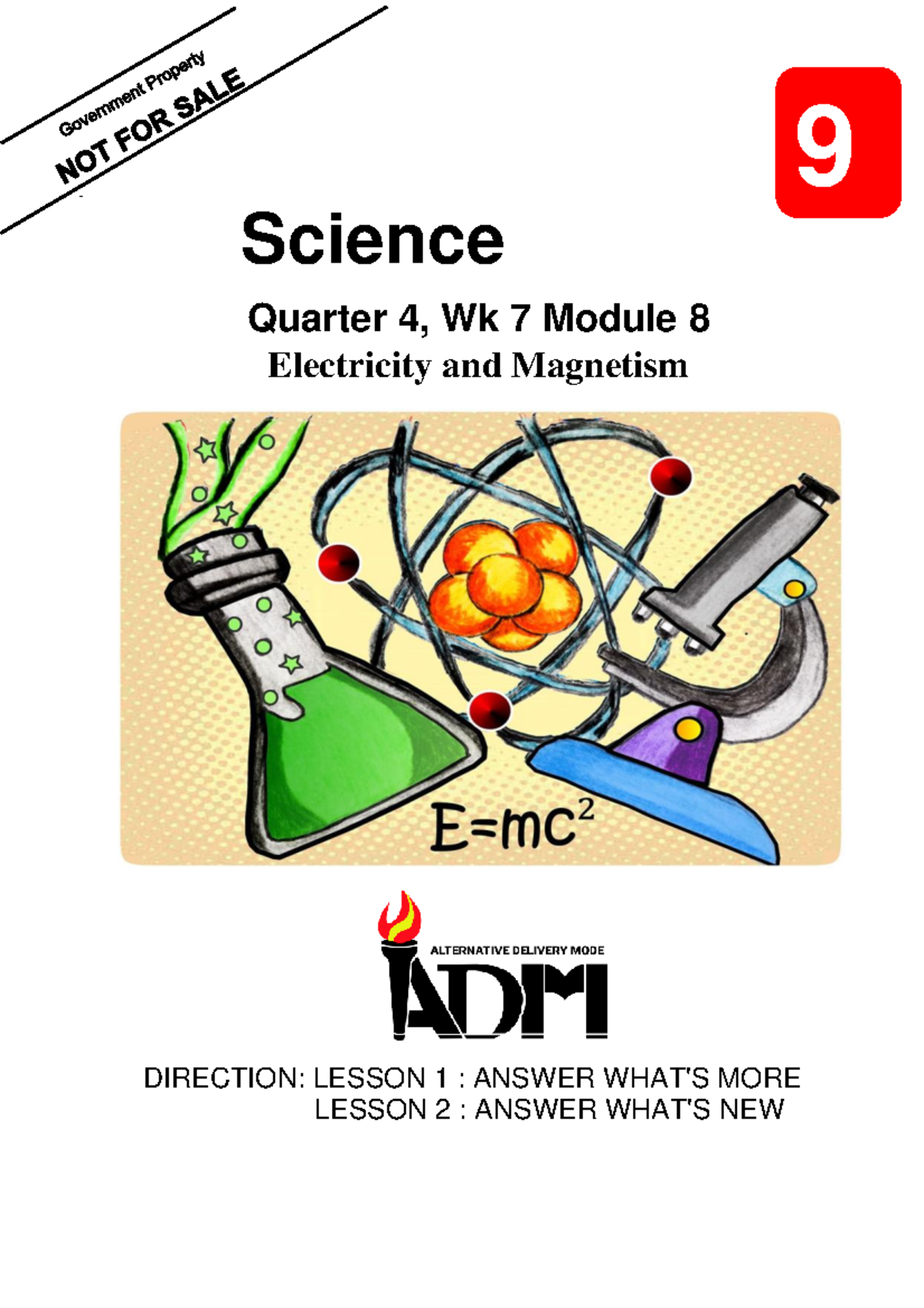 STUDENT MODULE GRADE 9 - NOT Science 9 Quarter 4 , Wk 7 Module 8 ...