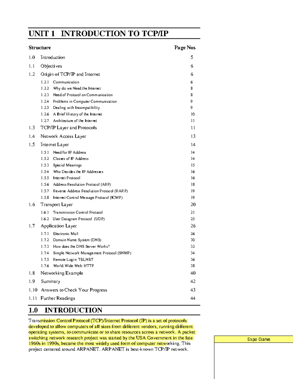 Unit-1 - Important notes of bcs052 - Introduction to TCP/IP UNIT 1 ...