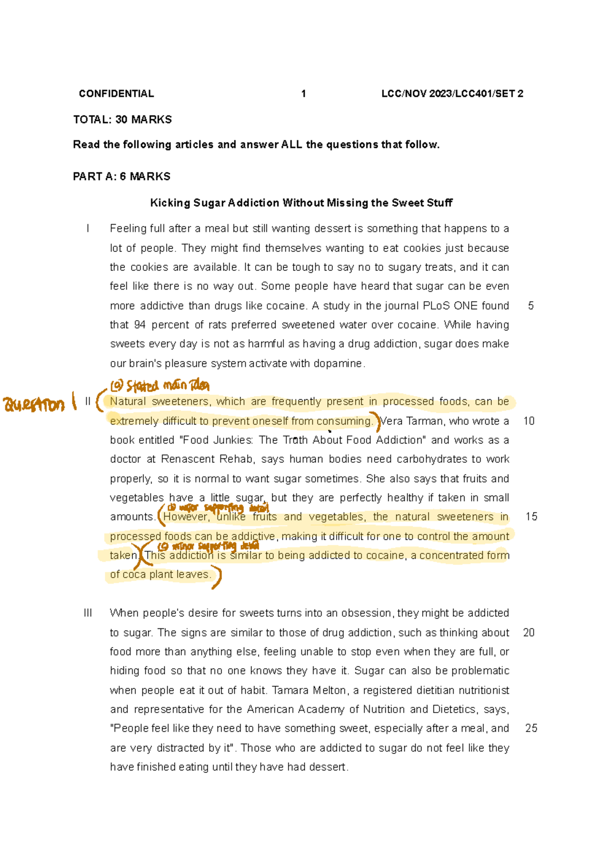 LCC401 SET 2 QP 20234 - CONFIDENTIAL 1 LCC/NOV 2023/LCC401/SET 2 TOTAL ...