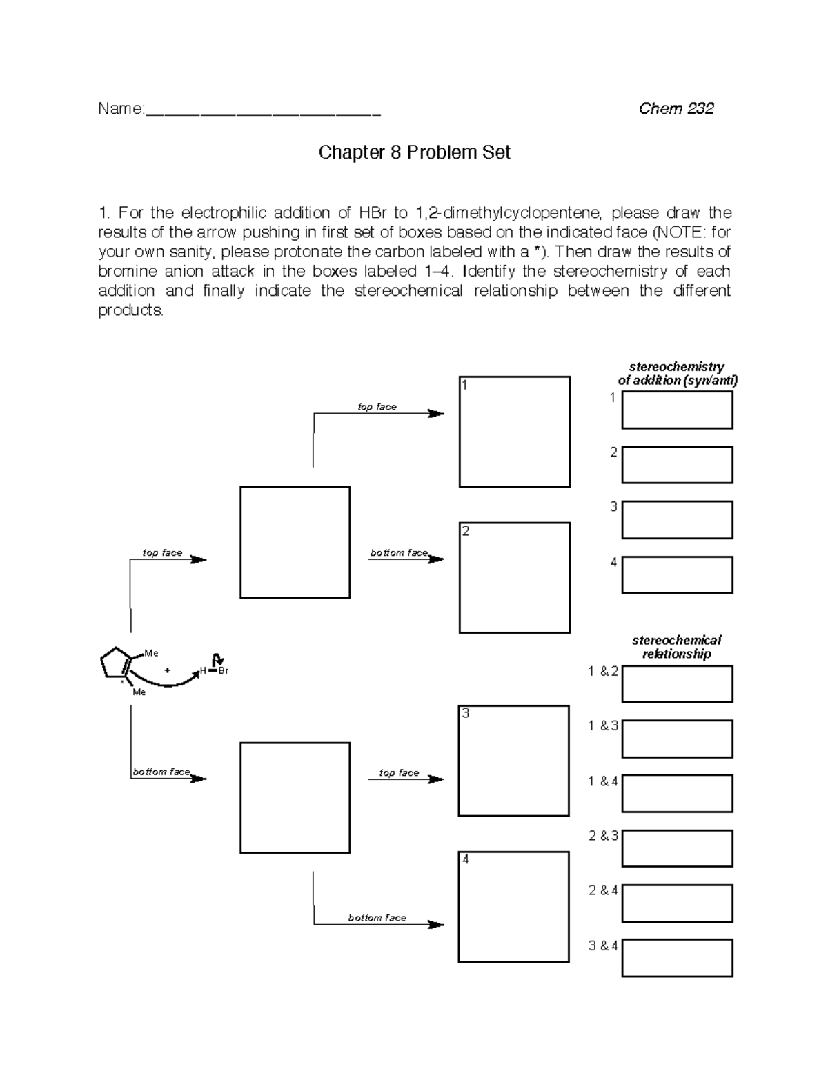 Chem232 Ch08 PS - Sizemore - Name:__________________________ Chem 232 Chapter 8 Problem Set 1 ...