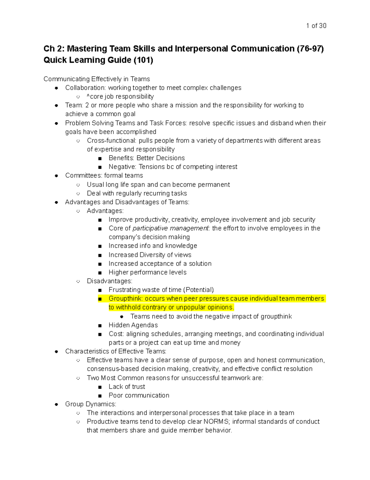 Comms Final Review - Covers chapters 2, 10, 11, 12, 13 - Ch 2 ...