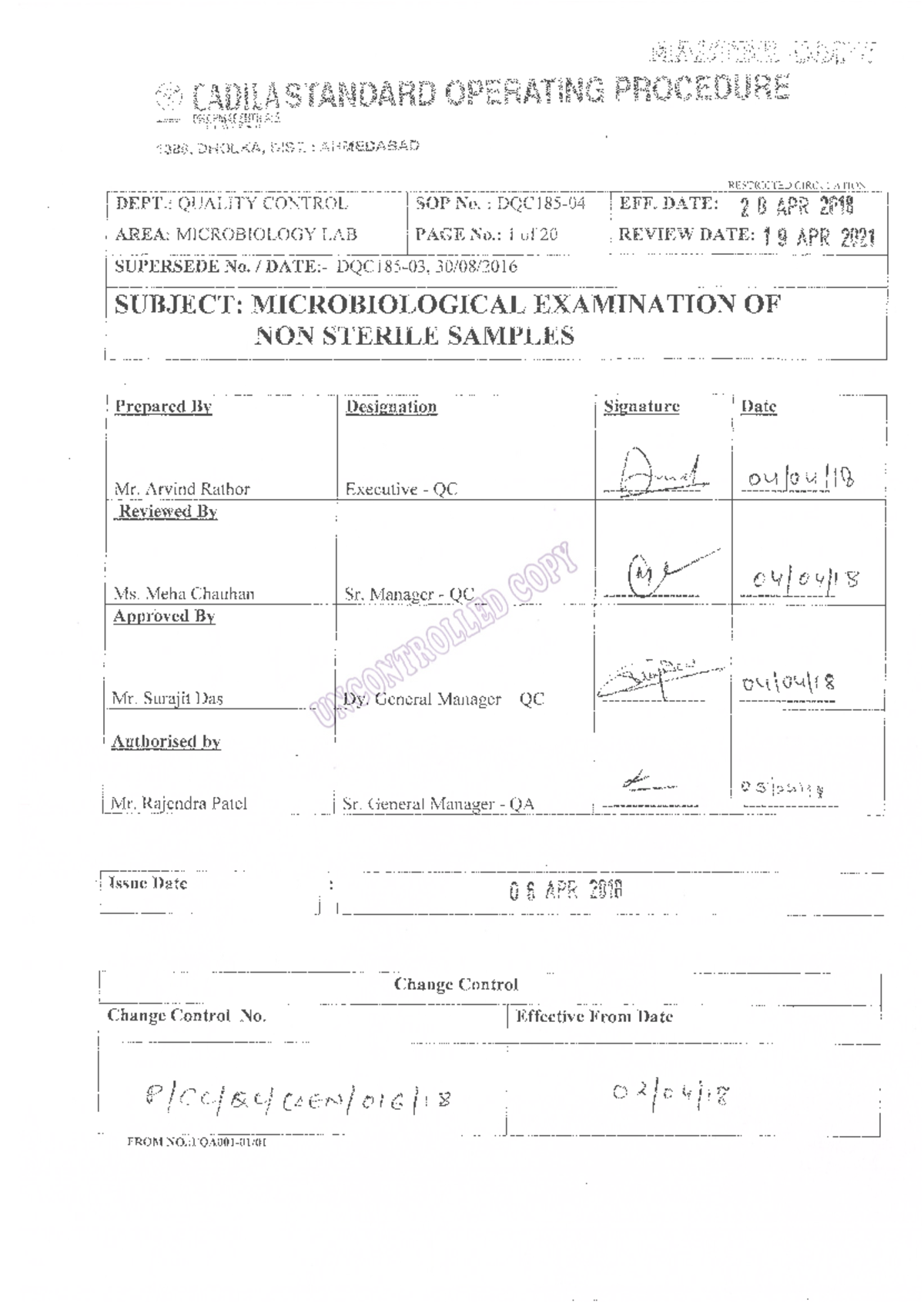 DQC185-04 - information system in organizations - · QUALITY CONTROL ...