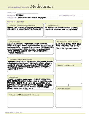 Active Learning Template Carbidopa Levidopa - ACTIVE LEARNING TEMPLATES ...