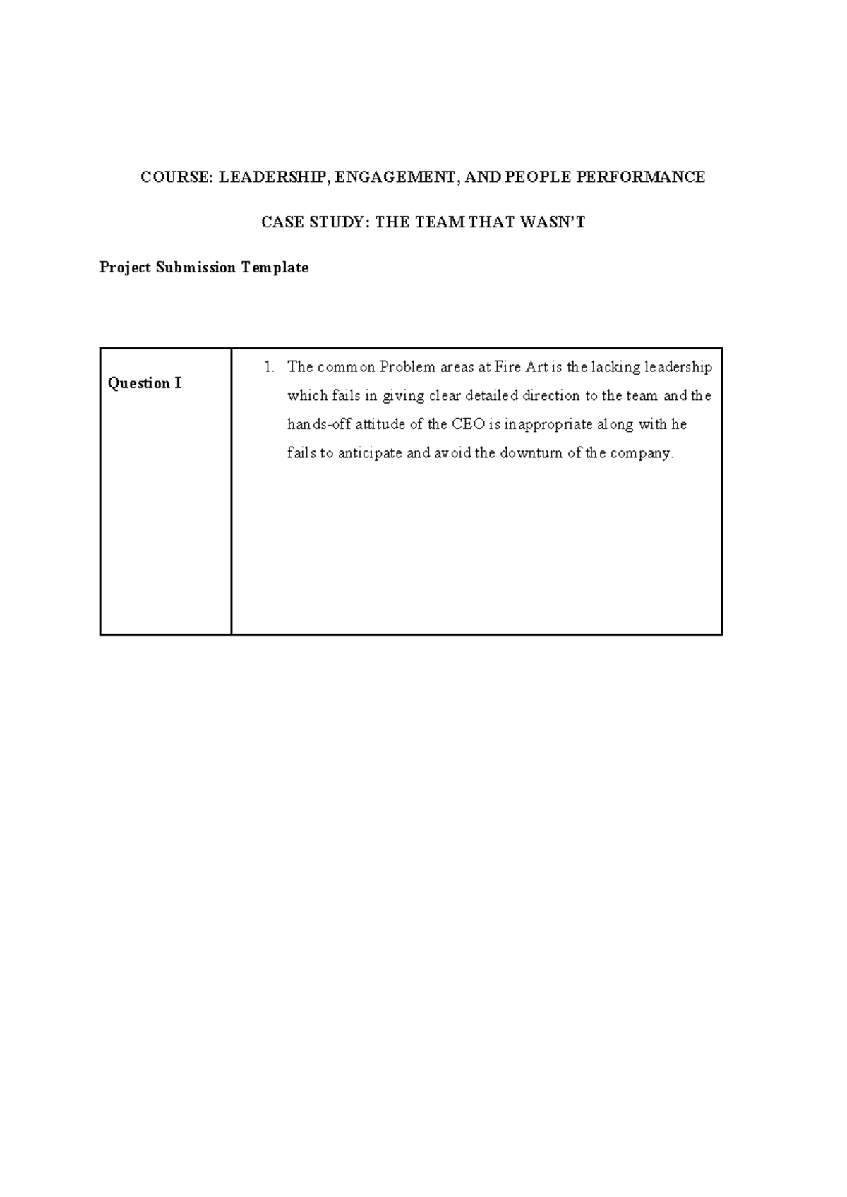 Liverpool Bridge Case Study - COURSE: LEADERSHIP, ENGAGEMENT, AND ...