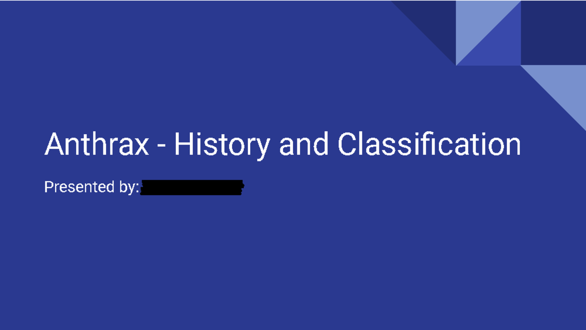 Anthrax PP - Anthrax - History and Classification Presented by: Abigail ...