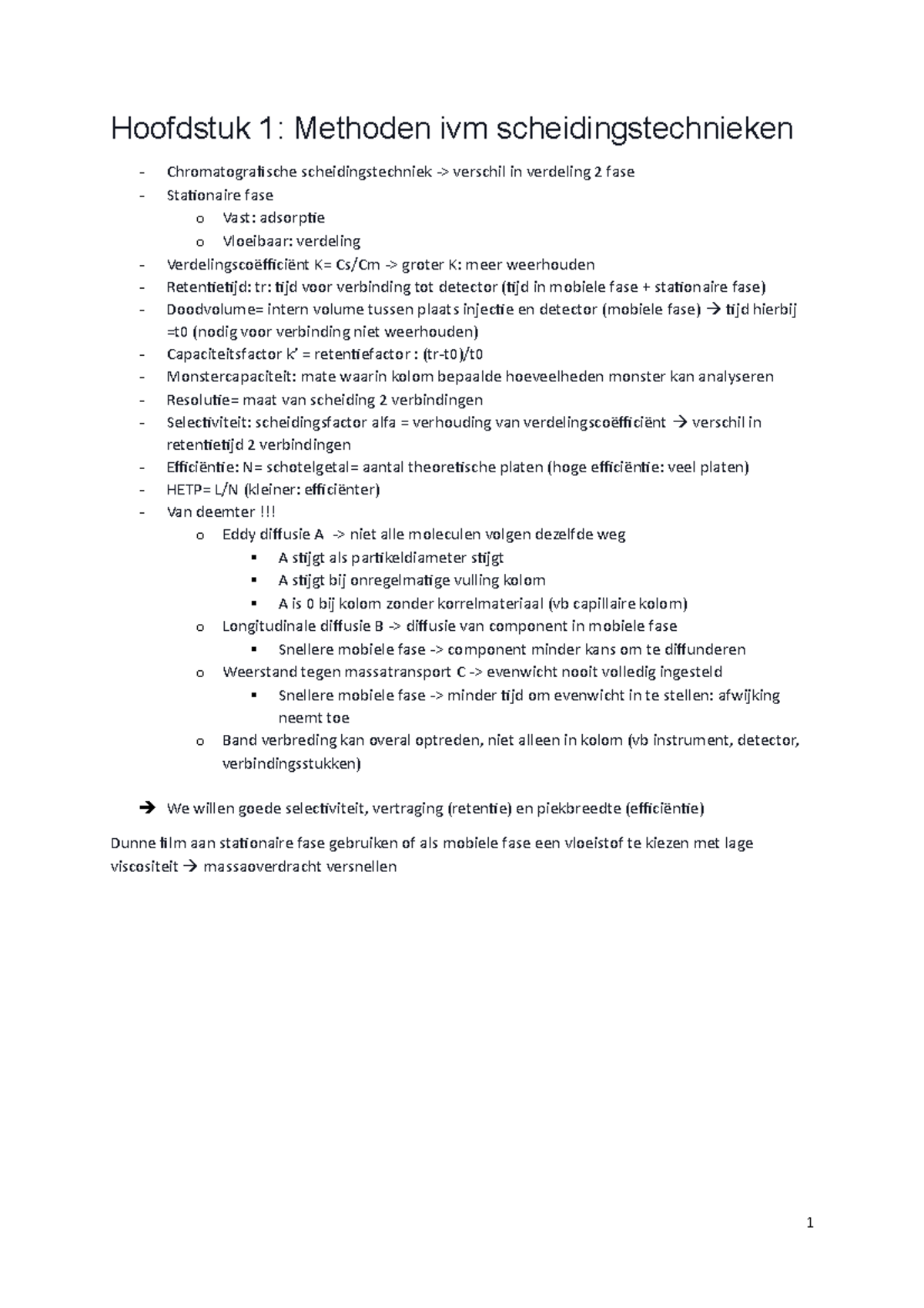 Insturmentele analyse samenvatting - Hoofdstuk 1: Methoden ivm ...