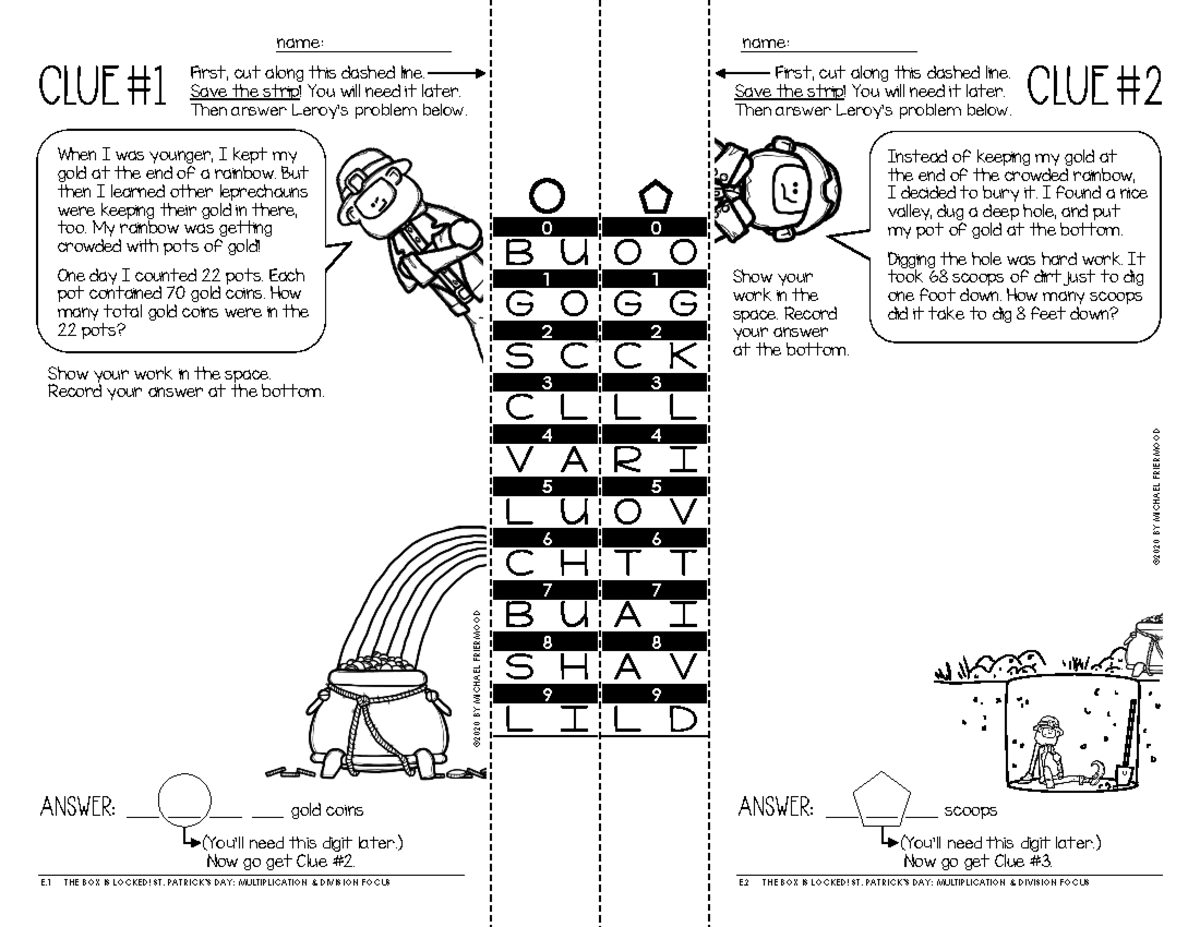 Lepercan - art class project - (You’ll need this digit later.) Now go ...
