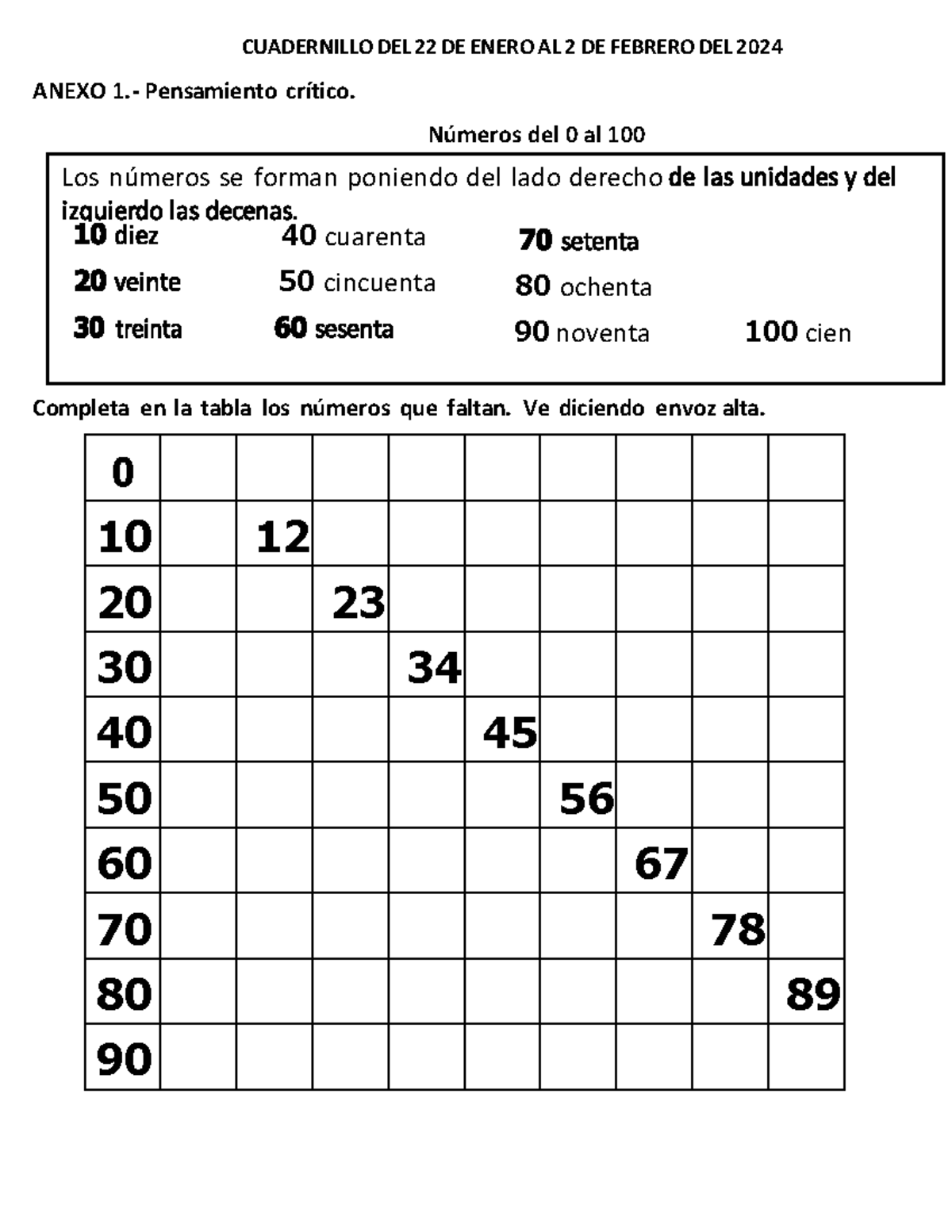 Cuadernillo saberes y pensamiento científico - Los números se forman ...