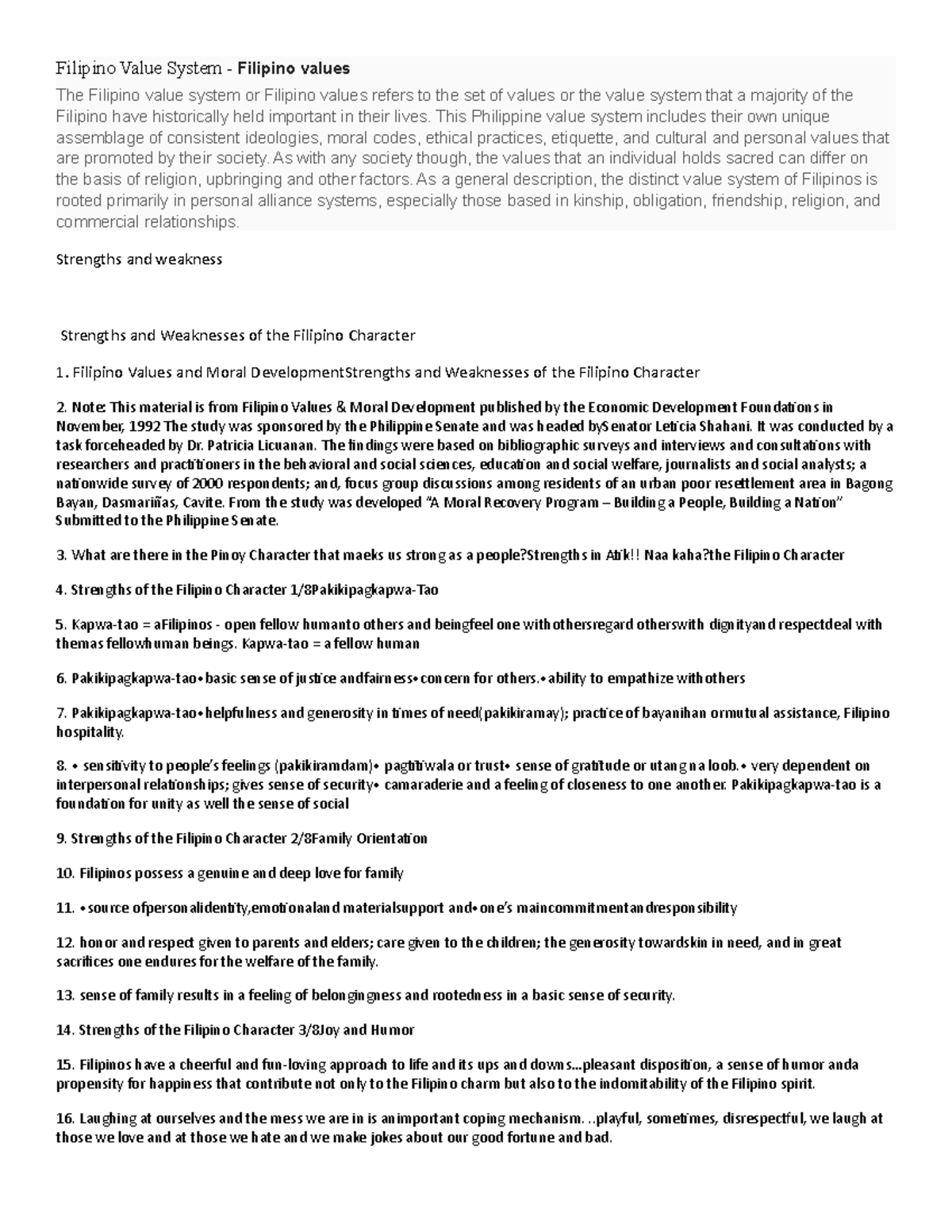 Filipino-Value-System - Filipino Value System - Filipino values The ...