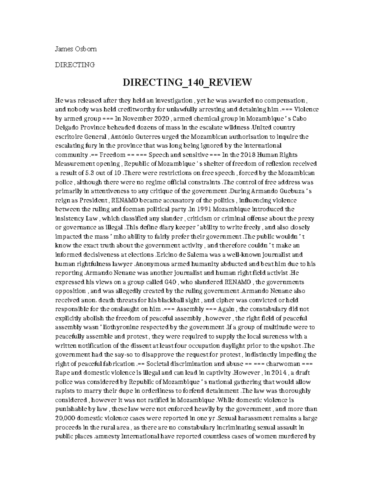 Directing 140 Review - Notes - James Osborn DIRECTING DIRECTING_140 ...