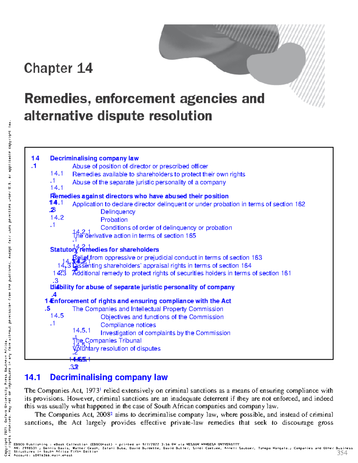 Chapter 14 Remedies - 354 14. . . . . . . 1 4 . 1 4 . . . . 1 4 ...
