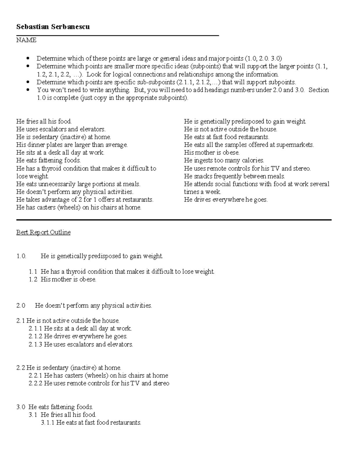 Bert Exercise Template - Sebastian Serbanescu - Studocu