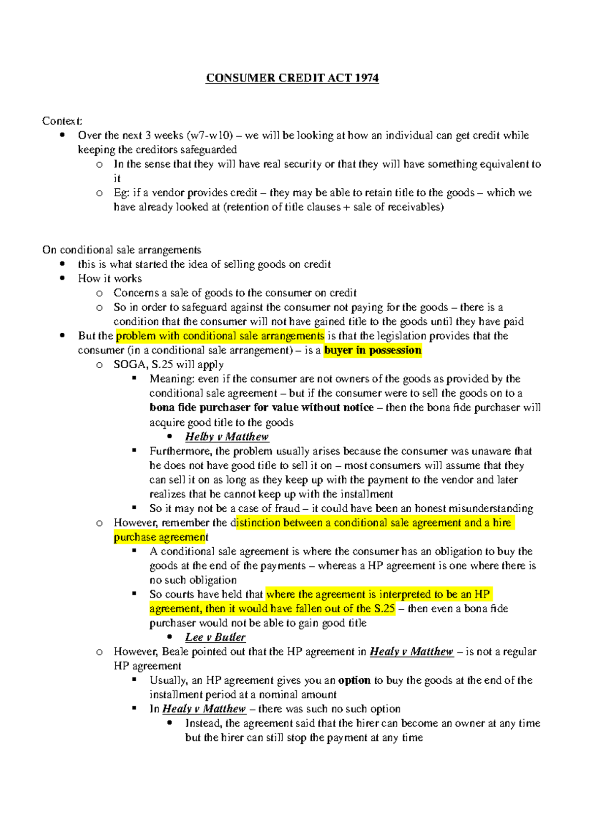 Consumer Credit ACT 1974 - CONSUMER CREDIT ACT 1974 Context: Over the ...