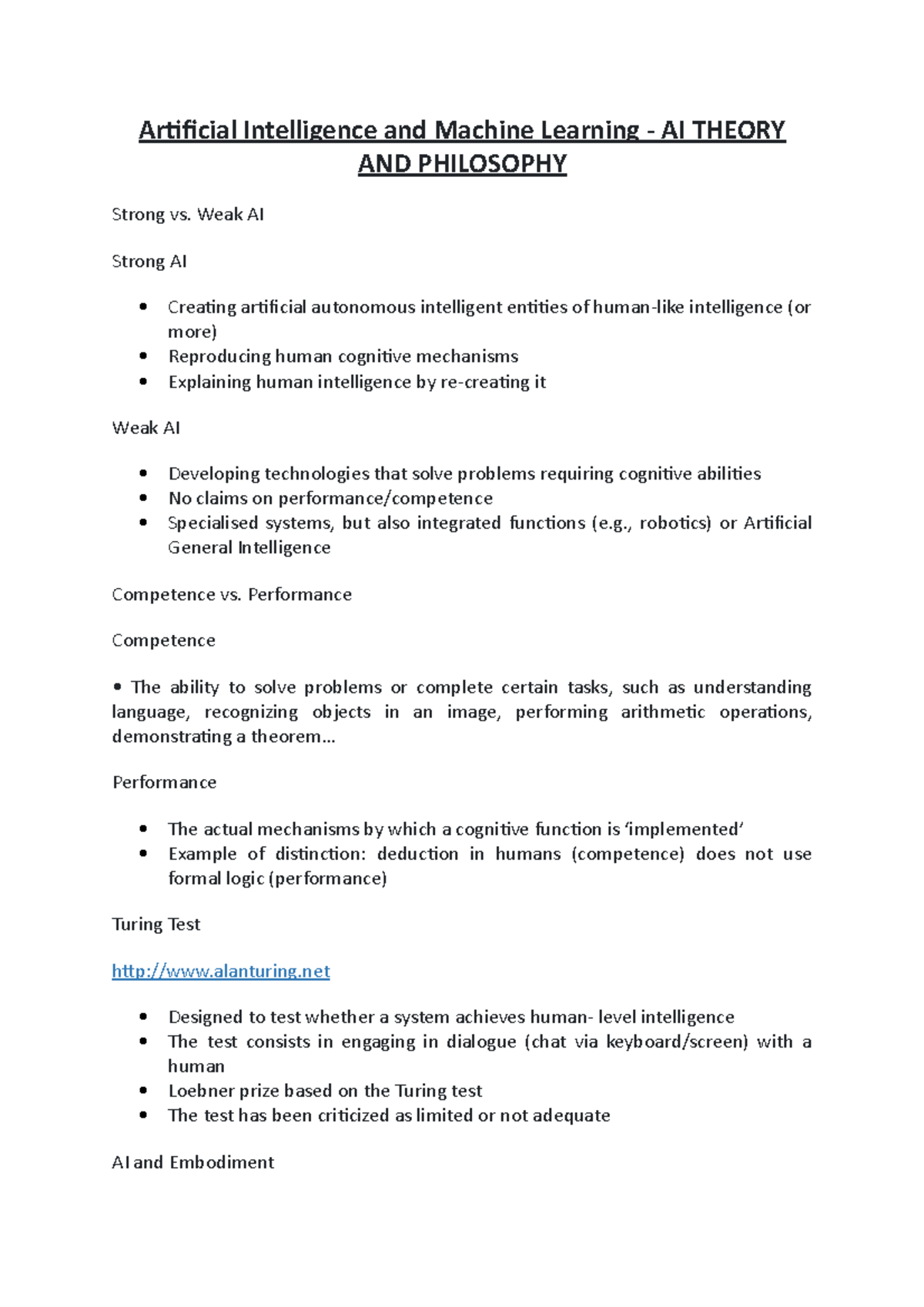 Artificial Intelligence and Machine Learning - AI Theory AND Philosophy - Artificial ...