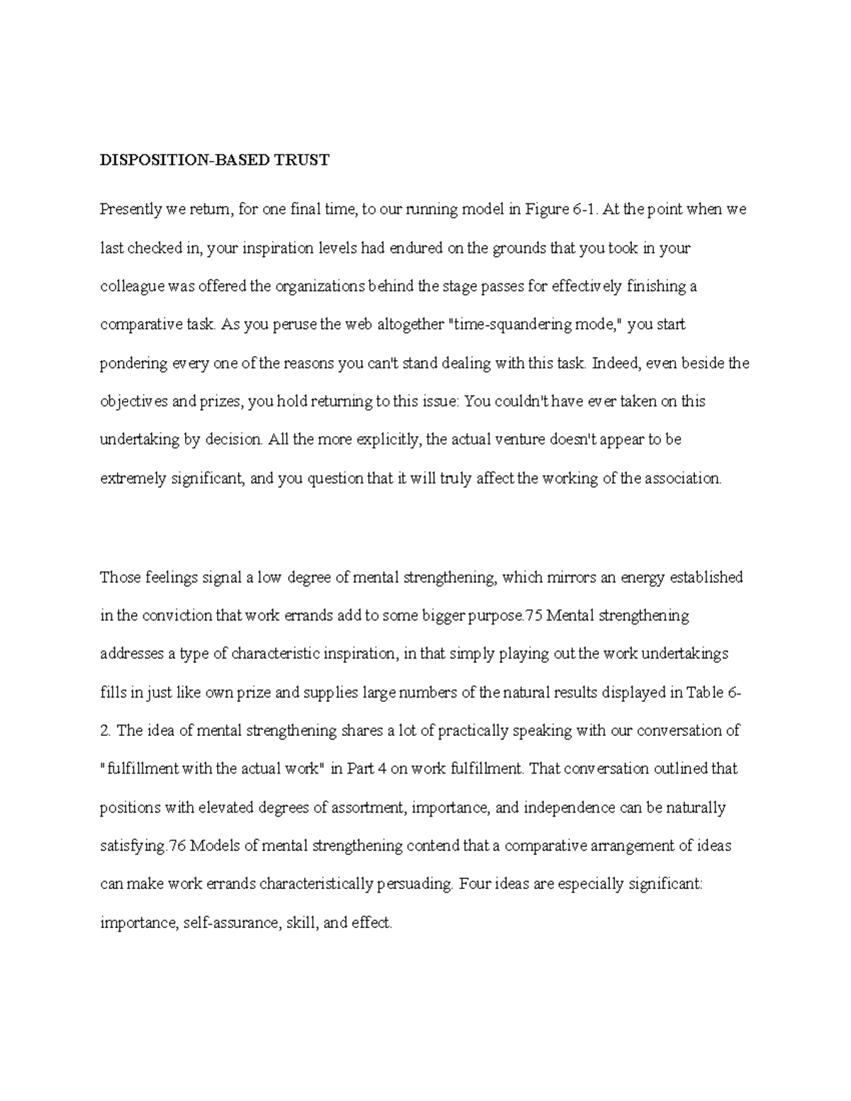 Disposition - position changing due to industrial conditions ...