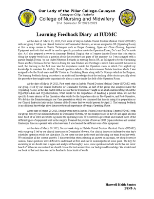 Level-OF- Competencies- ortho - Our Lady of the Pillar College-Cauayan ...