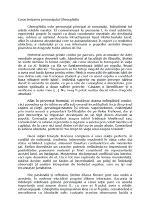 Caracterizarea personajului Felix Sima - El este caracterizat direct şi indirect, fiind ...