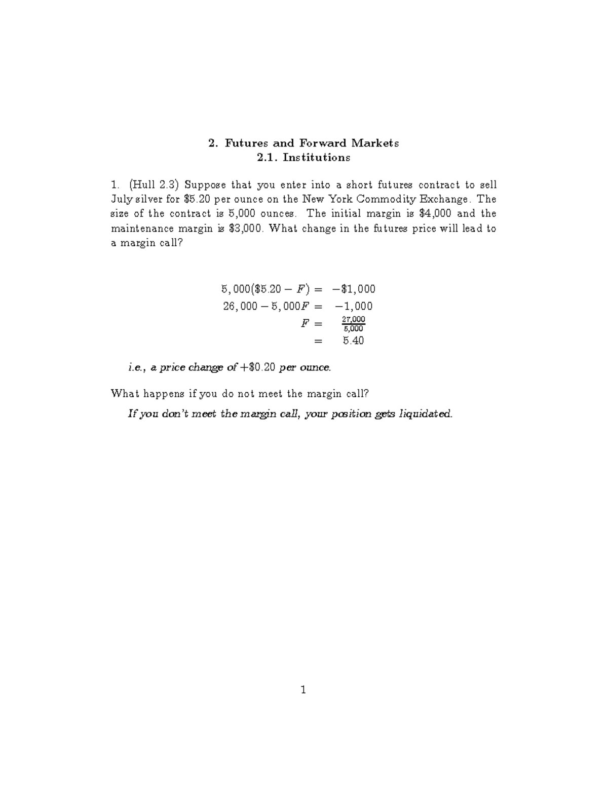 Qanda - This will help students to have practices on Options exercises - Futures and Forward ...