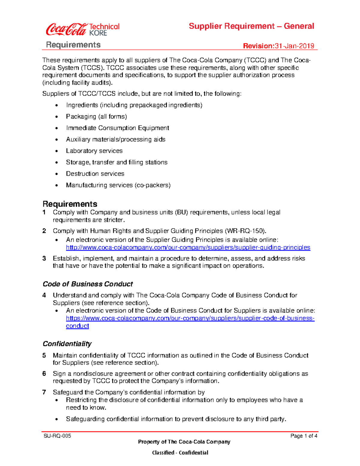 13. KORE-General-Supplier-Requirements-General-1 - Requirements ...