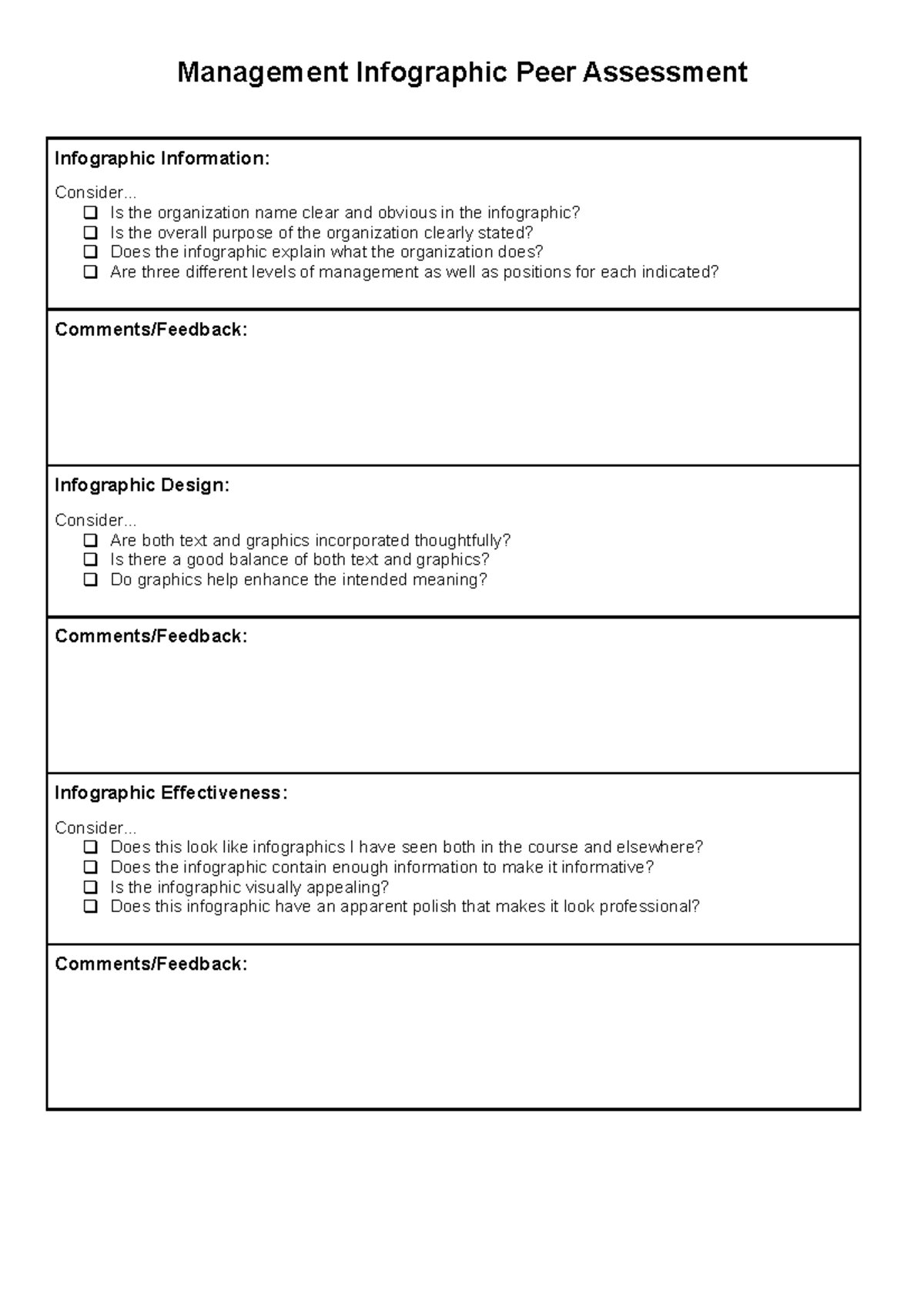 Management Infographic Peer Assessment - Management Infographic Peer ...
