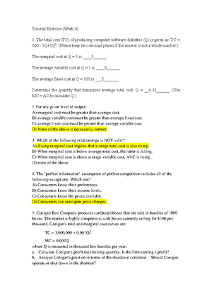 Tutorial worksheet Week 5 answers - Tutorial Exercise 2 (Week 5 ...