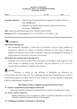 Detailed lesson plan in Computer 4 - DETAILED LESSON PLAN COMPUTER 4 I ...