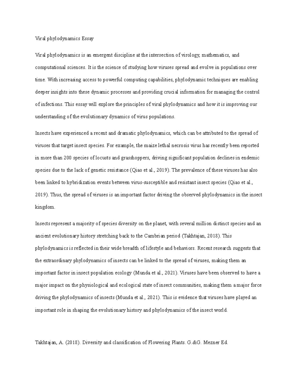 Viral phylodynamics Essay - Viral phylodynamics Essay Viral ...