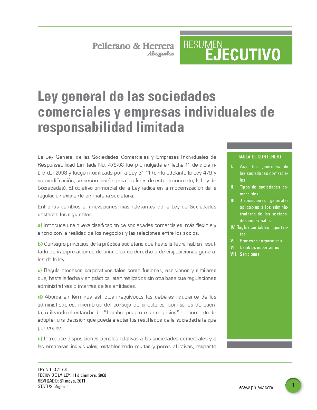 Documento Completo Responsabilidad Limitada Ley 479.8 Republica ...