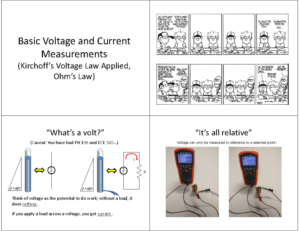 Topic 2 Basic Voltage Measurement sv - Basic(Kirchoffís Voltage MeasurementsVoltage and Law ...